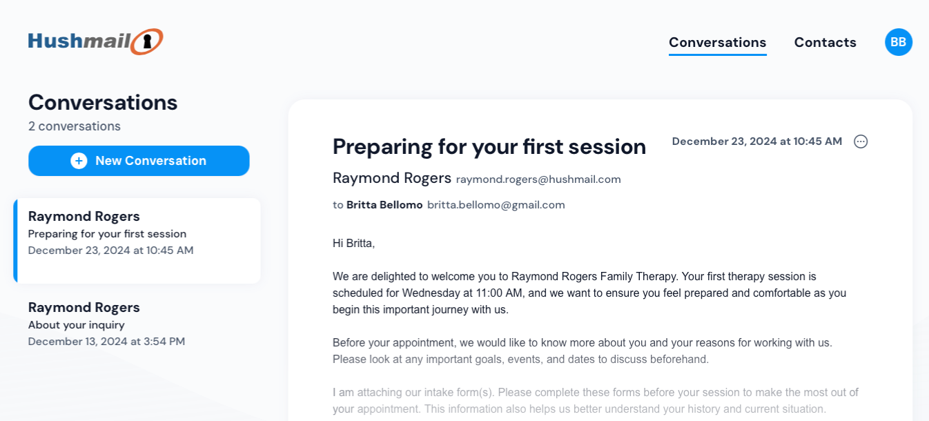 How Hushmail secure emails work
