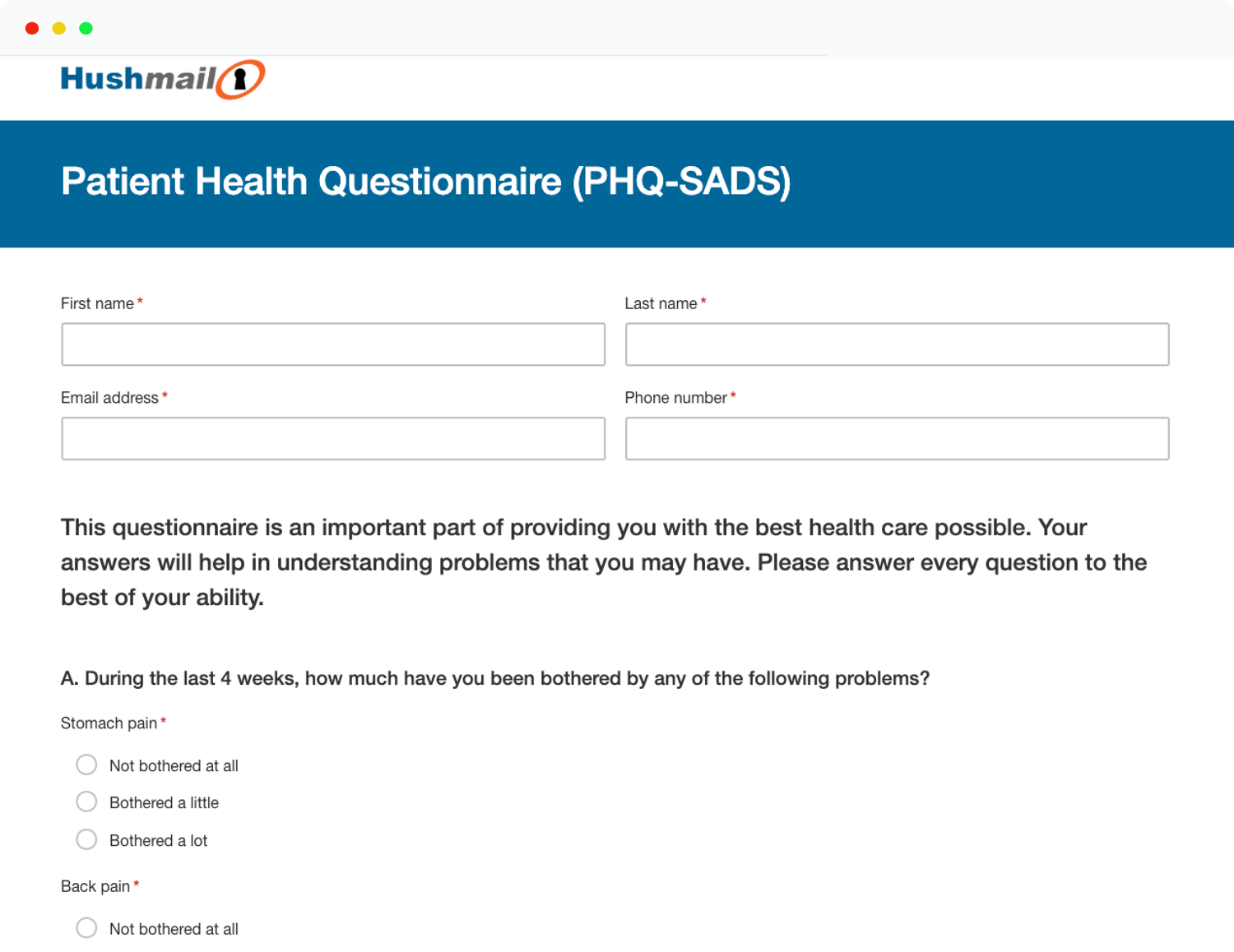 From the PHQ-9 to GAD-7: Mental health screening in minutes