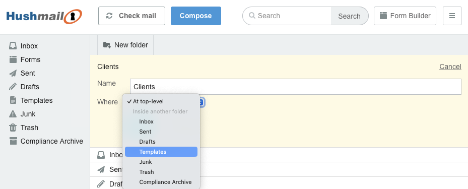 How to Use Email Templates in Hushmail