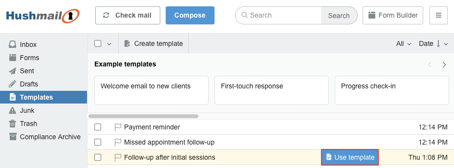 How to Use Email Templates in Hushmail