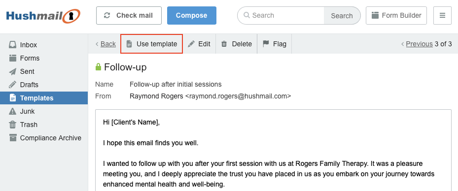How to Use Email Templates in Hushmail