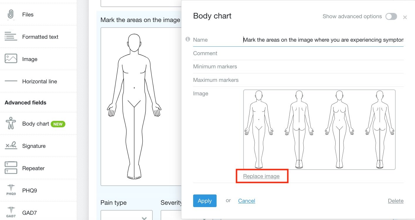 New body charts and intake forms for chiropractors, physical therapists ...
